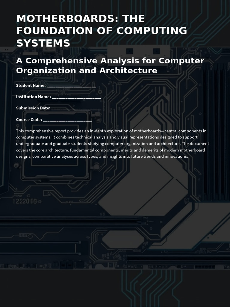 Motherboards The Foundation of Computing Systems | PDF | Printed Circuit Board | Computer Hardware