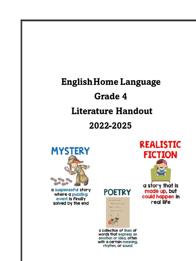 Grade 4 EHL Literature Handout 2025 | PDF | Poetry | Insects