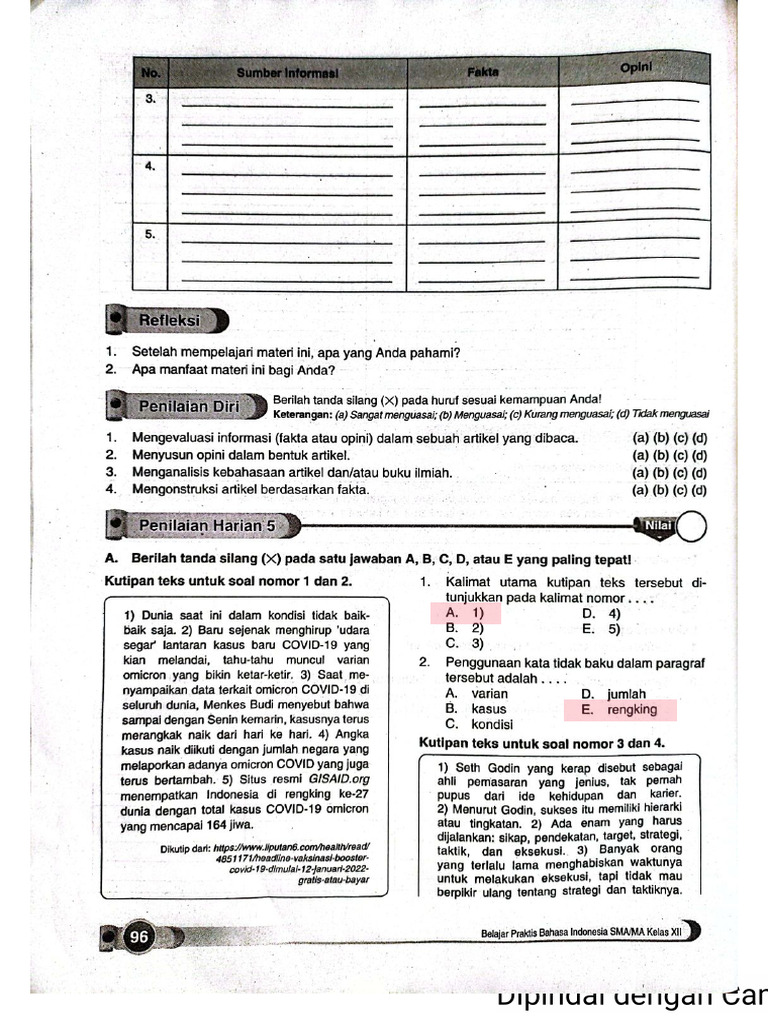 Soal B - BHS INDO | PDF