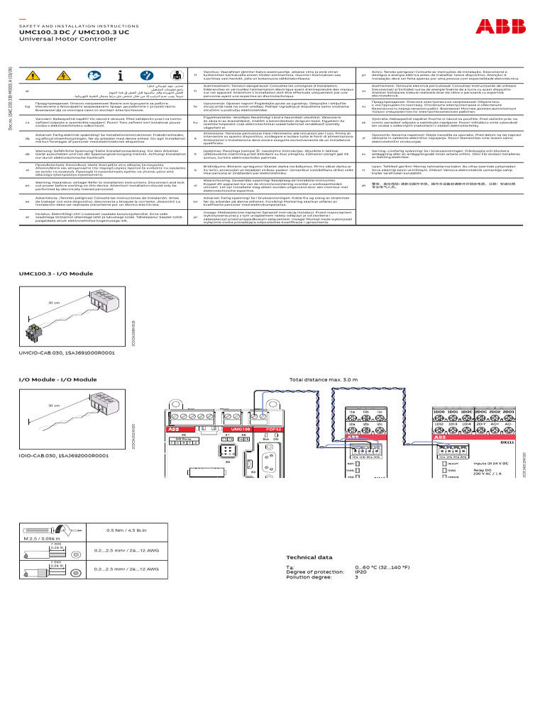 ABB Motor Controlers 1SAC200339M0001 - A | PDF