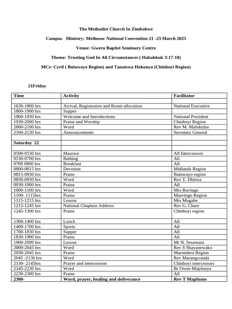 2025 Methosoc Conference Draft Program | PDF | Intercession | Protestantism