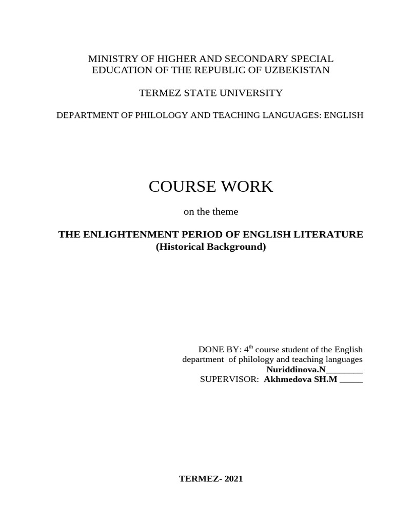 Course Paper Face, Nuriddinova | PDF | Writing