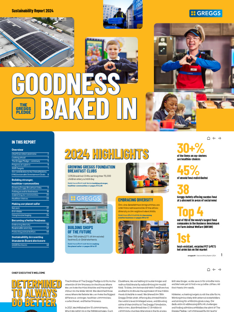 Greggs Pledge 2024 | PDF | Sustainability | Governance