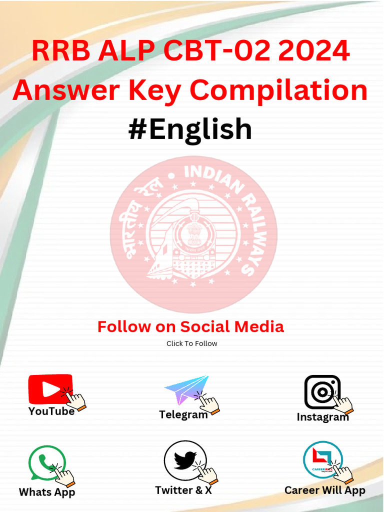 ALP 2024 CBT-2 Complete Answer Key Compilation (English) | PDF | Random Access Memory | Series ...