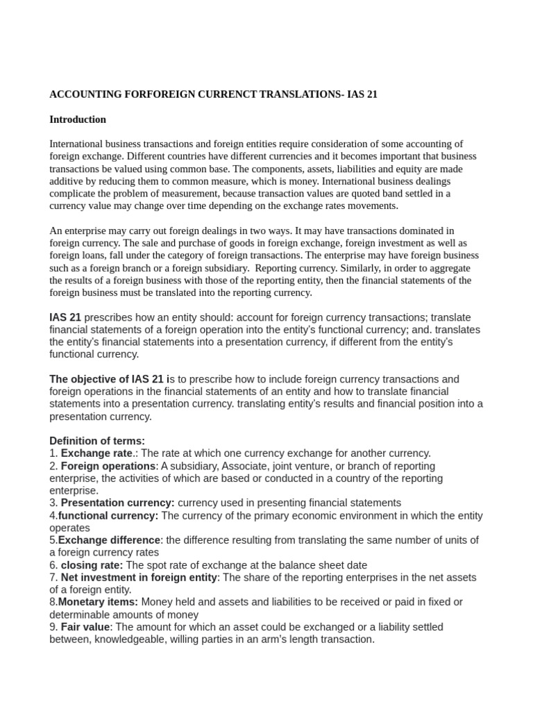 Accounting For Foreign Currency Transaction - Oct. Edited | PDF ...