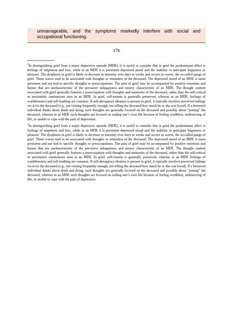 Prolonged Grief Disorder Vs MDD | PDF | Grief | Major Depressive Disorder