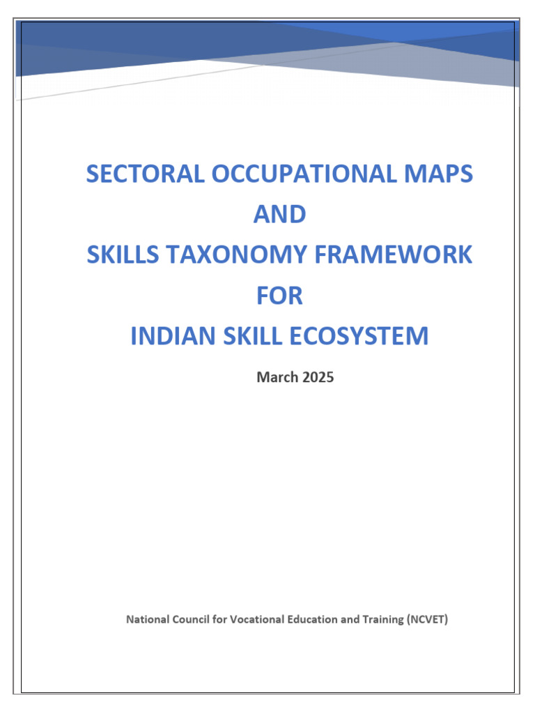 Sectoral OM and STISE Framework Report - v1 - March2025 | PDF | Employment | Workforce Development