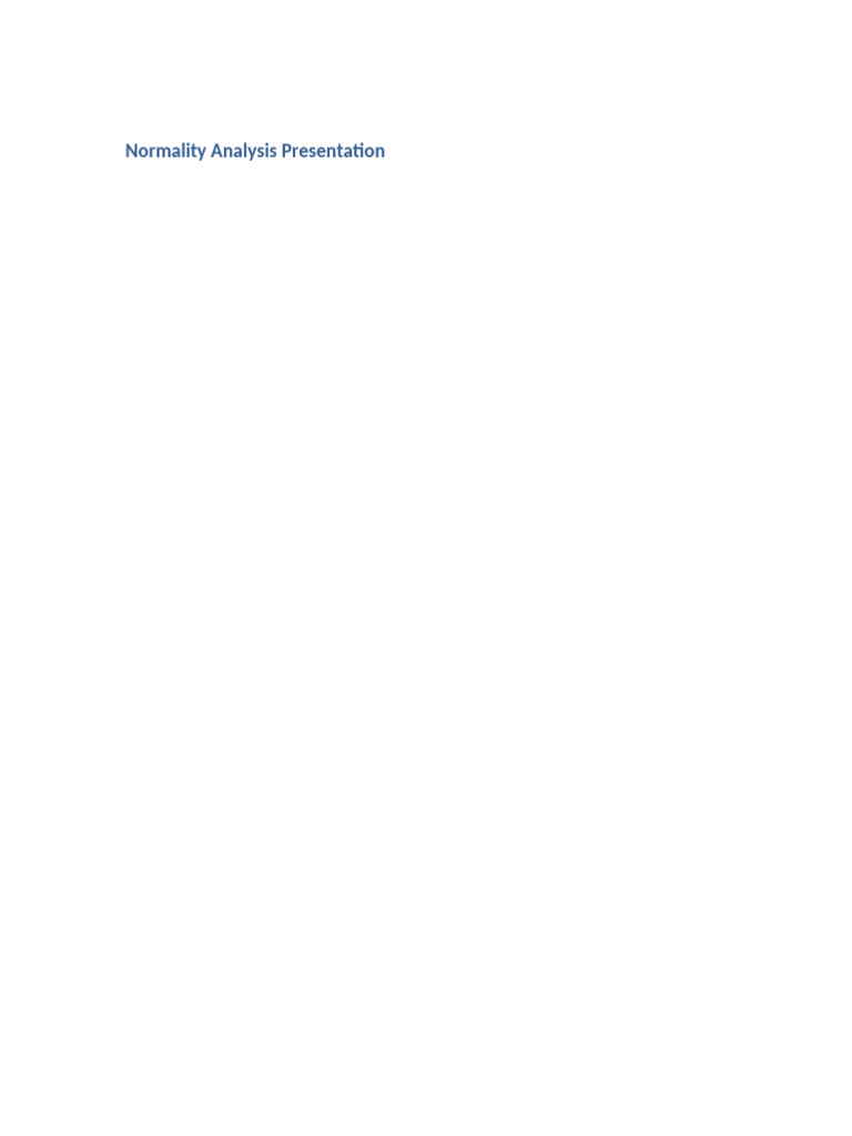 Normality Analysis Slides With QQ | PDF