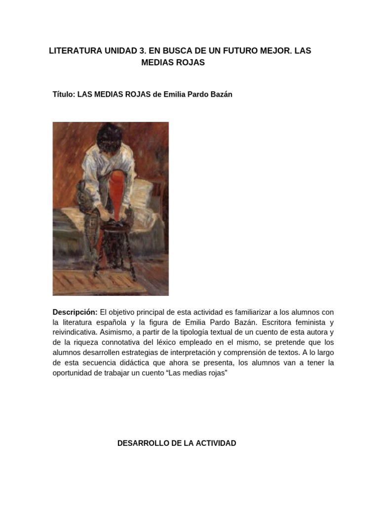 Cejas Hirsutas en "Las Medias Rojas" | PDF | Cuentos | Escritores