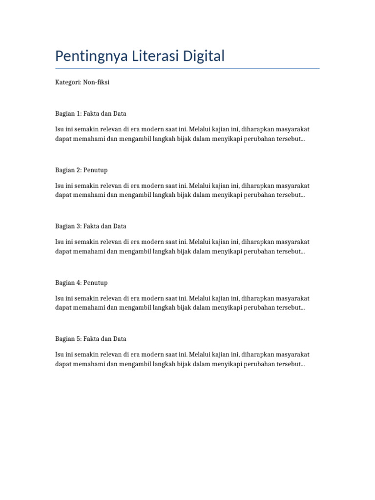 Pentingnya Literasi Digital | PDF