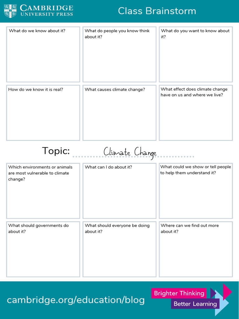 Class Brainstorm Worksheet | PDF