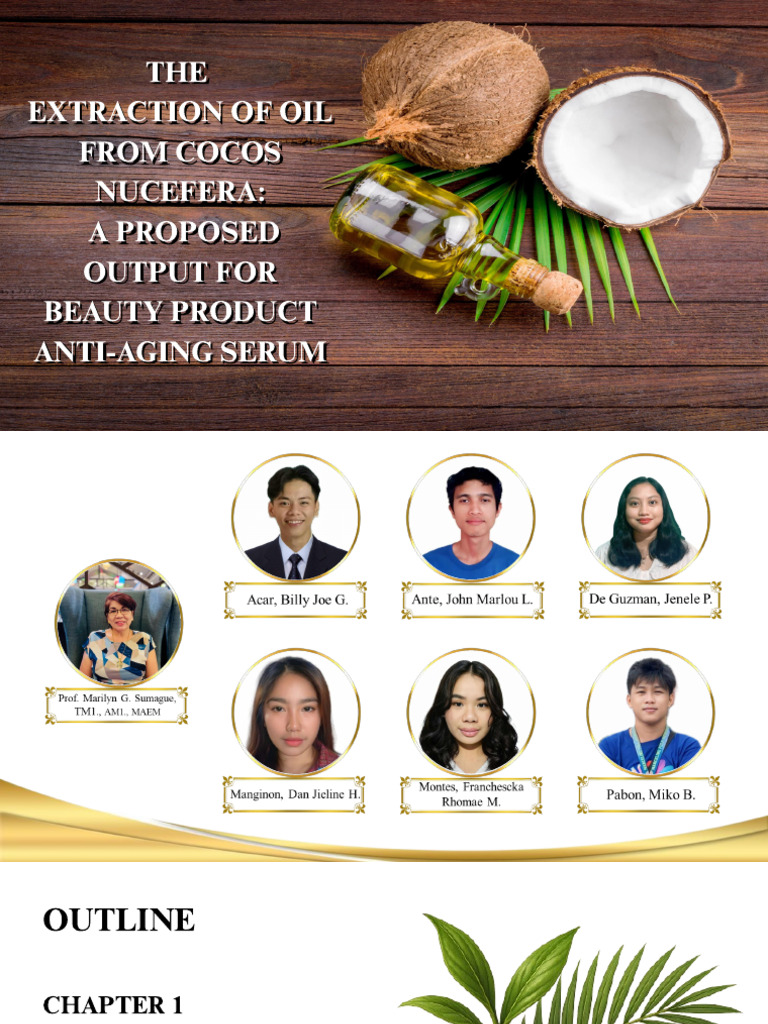 Pre-Defense Presentation (COCOSPROUT) | PDF | Coconut Oil | Coconut