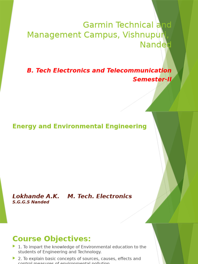 Energy and Environment Engineering Course | PDF | Ecosystem | Natural ...