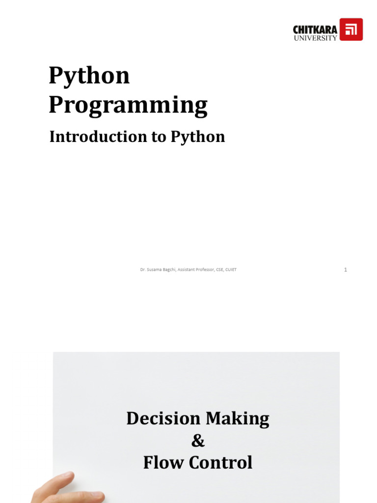 Flow Control - If-Elif-Else, For, While | PDF | Control Flow | Programming Paradigms