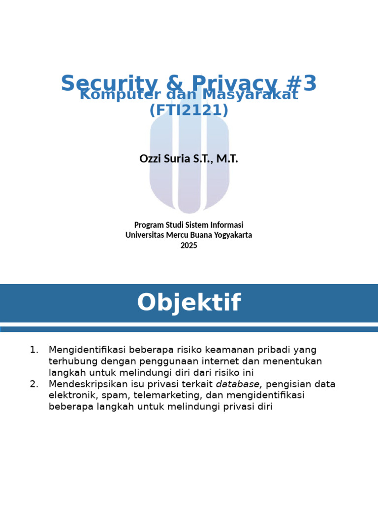 P06-Network Internet - Security Privacy #3 | PDF | Email Spam | Cyberbullying
