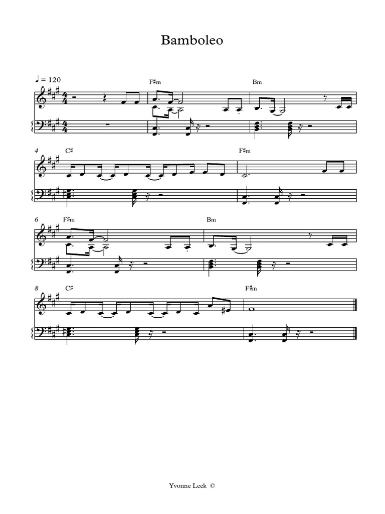 Bamboleo PIANO | PDF