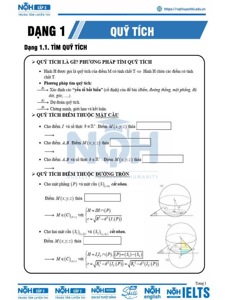 HS CHUYÊN ĐỀ VDC HÌNH HỌC OXYZ | PDF