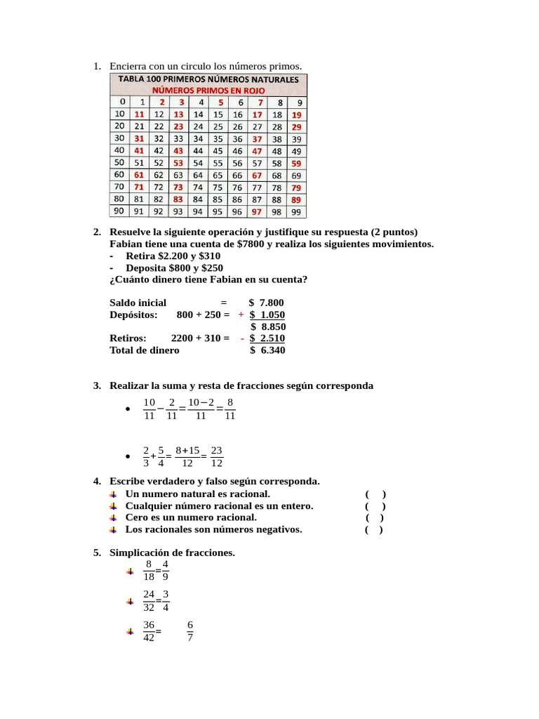Preguntas de 2do A Segundo | PDF