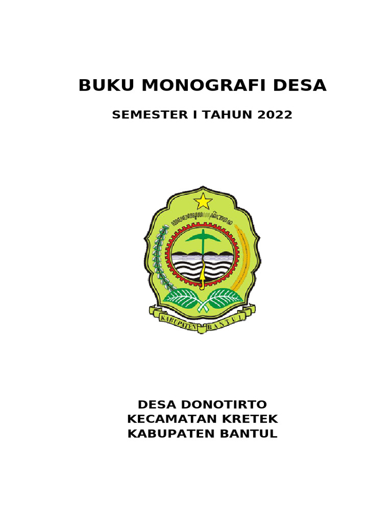 Monografi Desa Donotirto 2022 | PDF