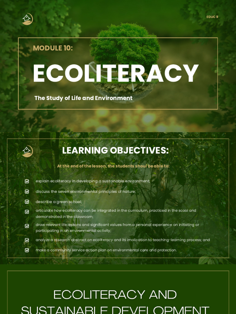 Ecoliteracy - 20250515 - 082409 - 0000 | PDF | Sustainability | Ecology