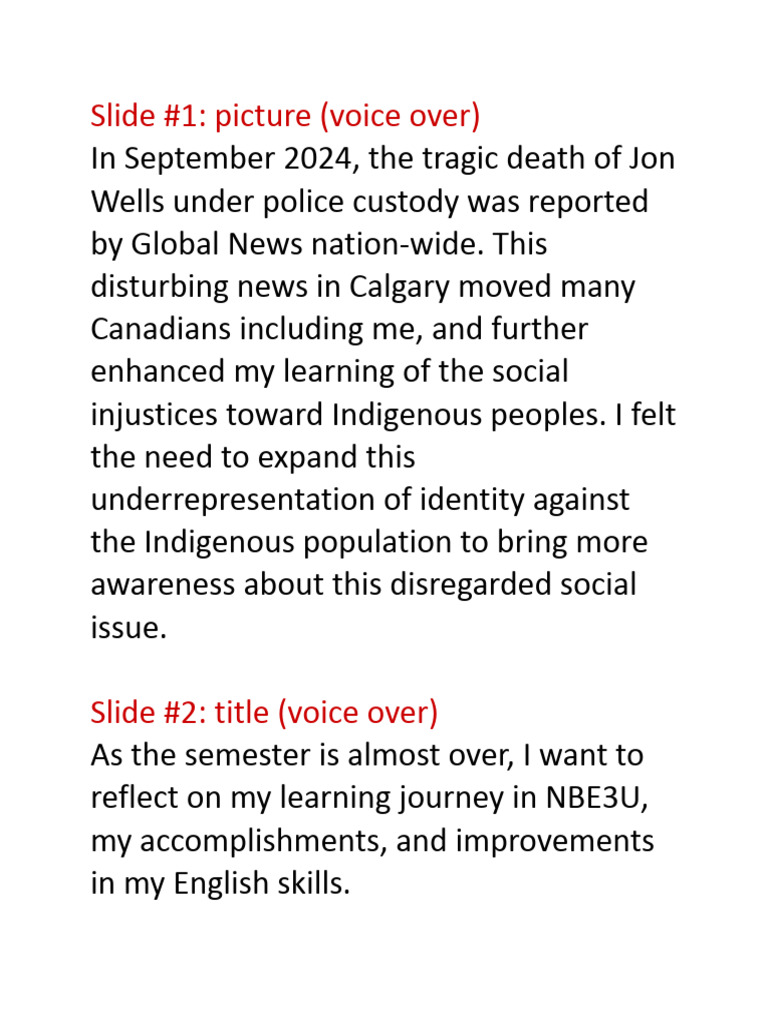 Culminating Video Planning Script | PDF