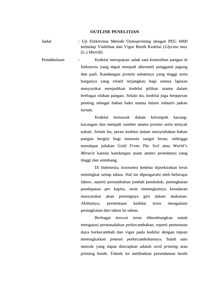 Outline Penelitian Bismillah ACC Huhuhuhuhu | PDF