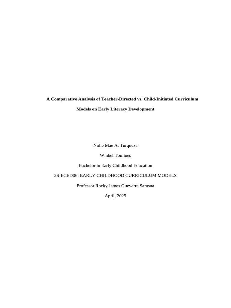 A Comparative Analysis Of Teacher Pdf Literacy Behavior Modification