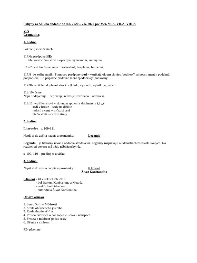 Zelibabkova SJL 5.-8. Rocnik Od 4.5. Do 7.5 | PDF