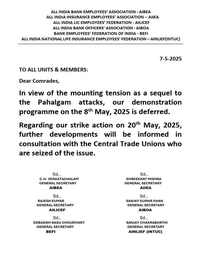 Joint Message To Units | PDF