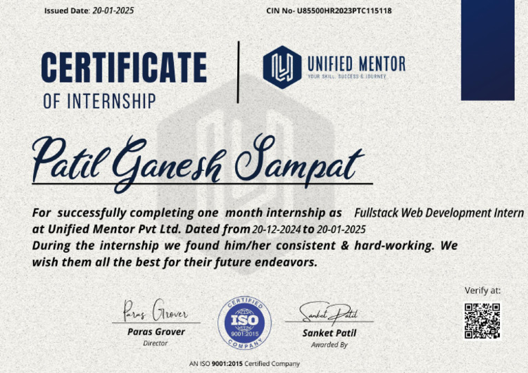 Cert Intern Gen | PDF