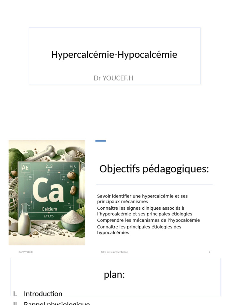 Hypercalcémie et Hypocalcémie : Diagnostic et Traitement | PDF ...