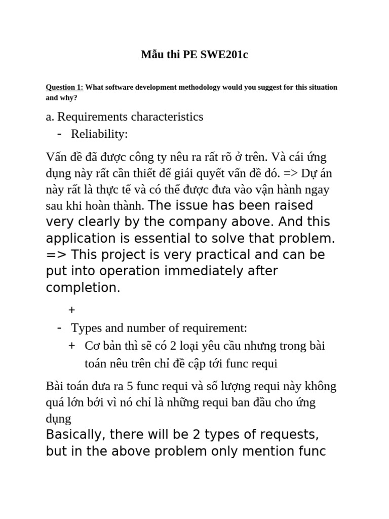 Mẫu Thi Pe Swe201c | PDF