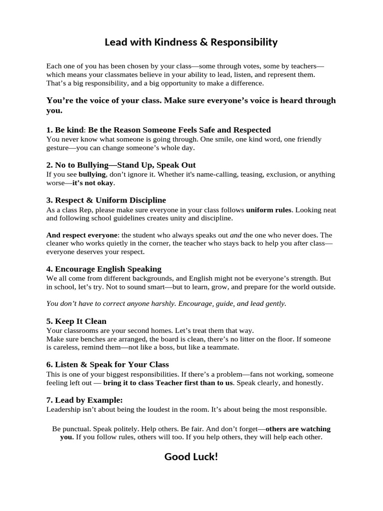 Lead With Kindness | PDF