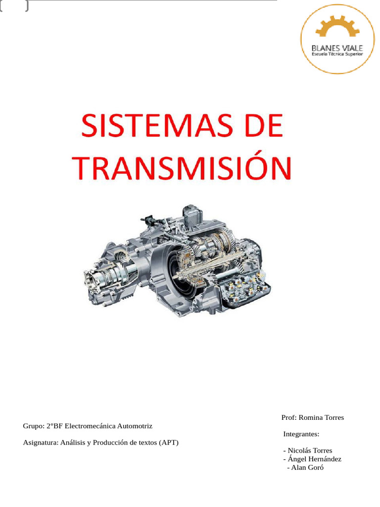 Importancia del Sistema de Transmisión | PDF | Transmisión manual ...