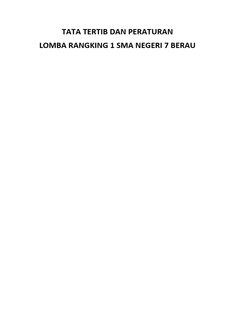 Juknis Rangking 1 | PDF