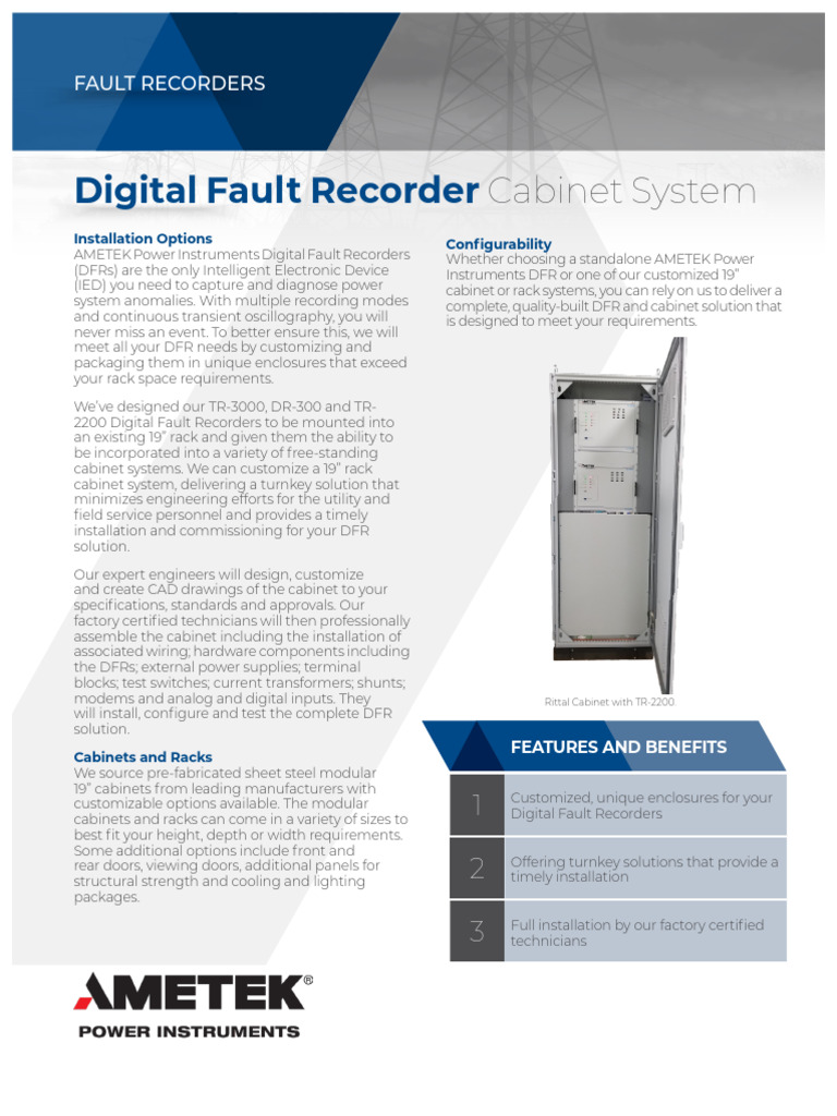 Fault Recorder Cabinets Digital | PDF | Computer Engineering | Equipment