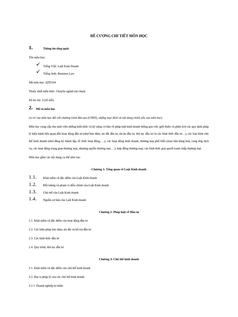 De Cuong LKD | PDF
