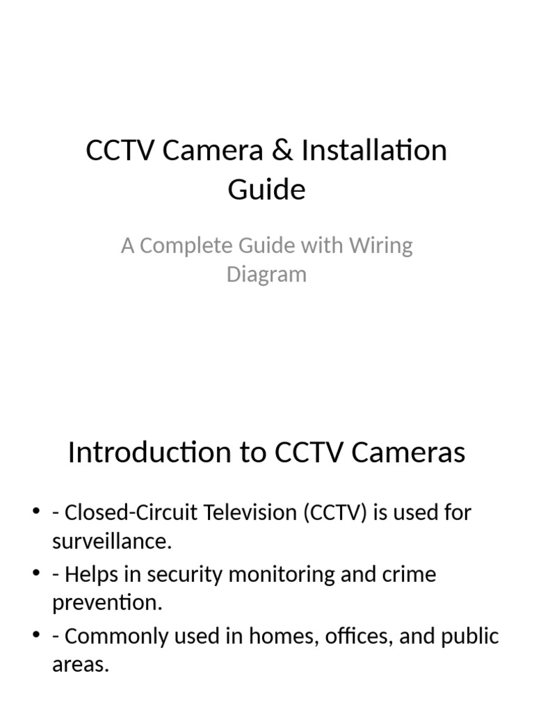 CCTV Installation Guide | PDF
