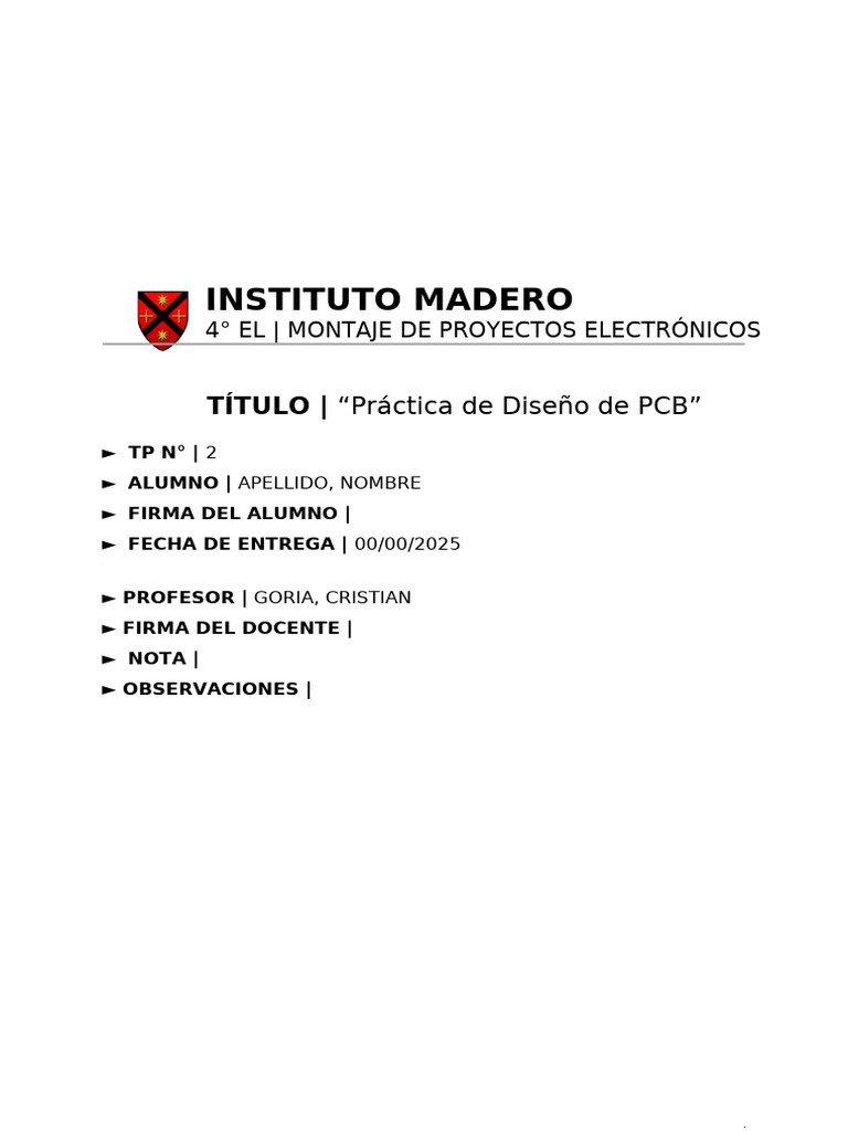 4EL - TP2 - 2025 - Montaje de Proyectos Electronicos - Apellido, Nombre ...