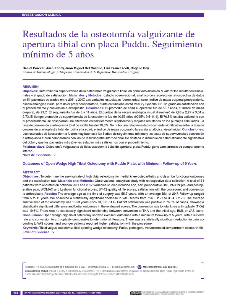 Rev Asoc Argent Ortop Traumatol 2024 89 (5) 488 | PDF | Obesidad ...
