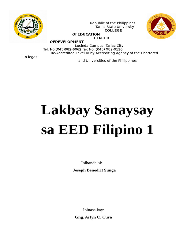 Eed Fil-Lakbay Sanaysay | PDF