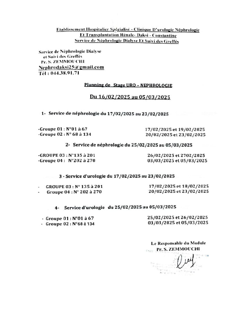 Stage Uro Néphro R3 | PDF