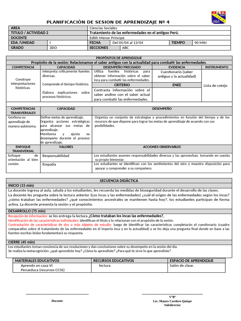 S2-2do Act2 | PDF | Aprendizaje | Imperio Inca