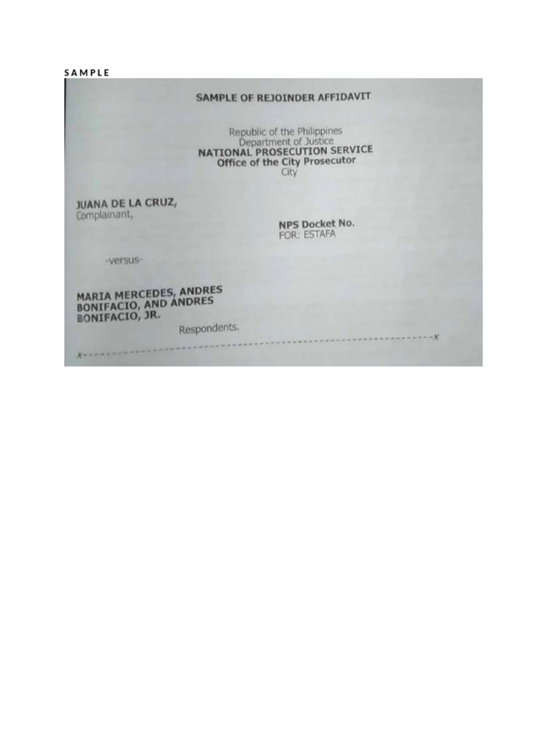 ILO QUIZ 8 CDI 7 Rejoinder Affidavit | PDF