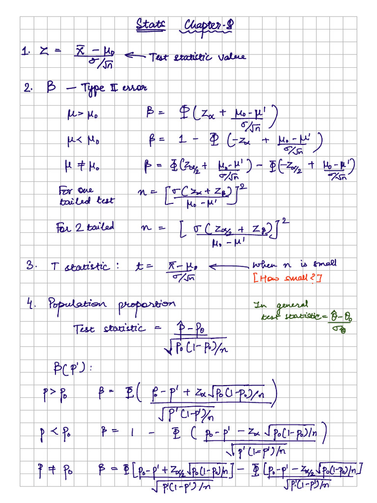 Stats Formulas | PDF