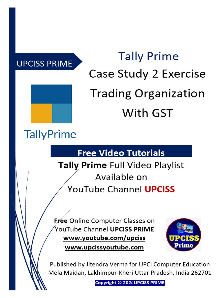 Case Study 2 Tally Prime Exercise | PDF | Value Added Tax | Cheque