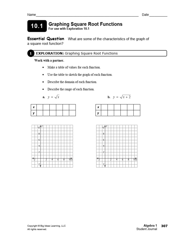 Graphing Square Root Functions Guide | PDF | Function (Mathematics ...
