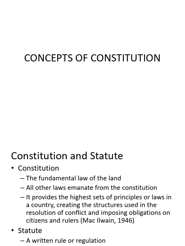 Concepts of Constitution | PDF | Constitution | Constitutional Amendment