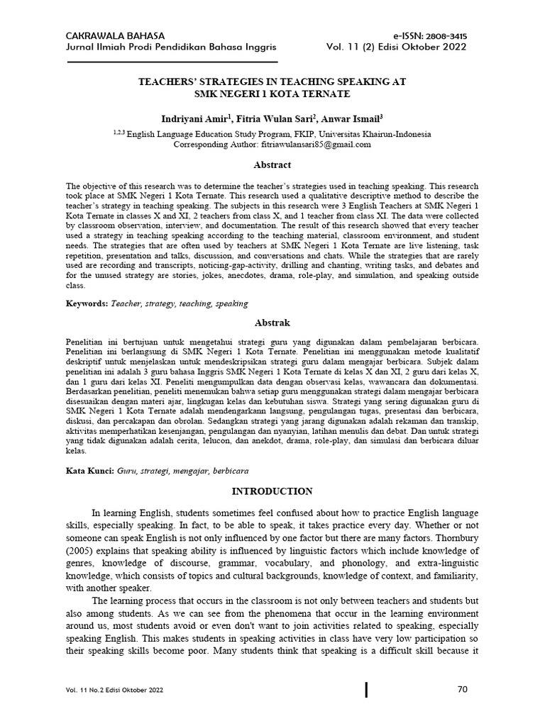 Artikel Indriyani, Fitria, Pak Anwar | PDF | Qualitative Research ...