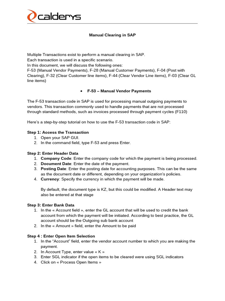 Manual Clearing Procedure | PDF | Invoice | Payments